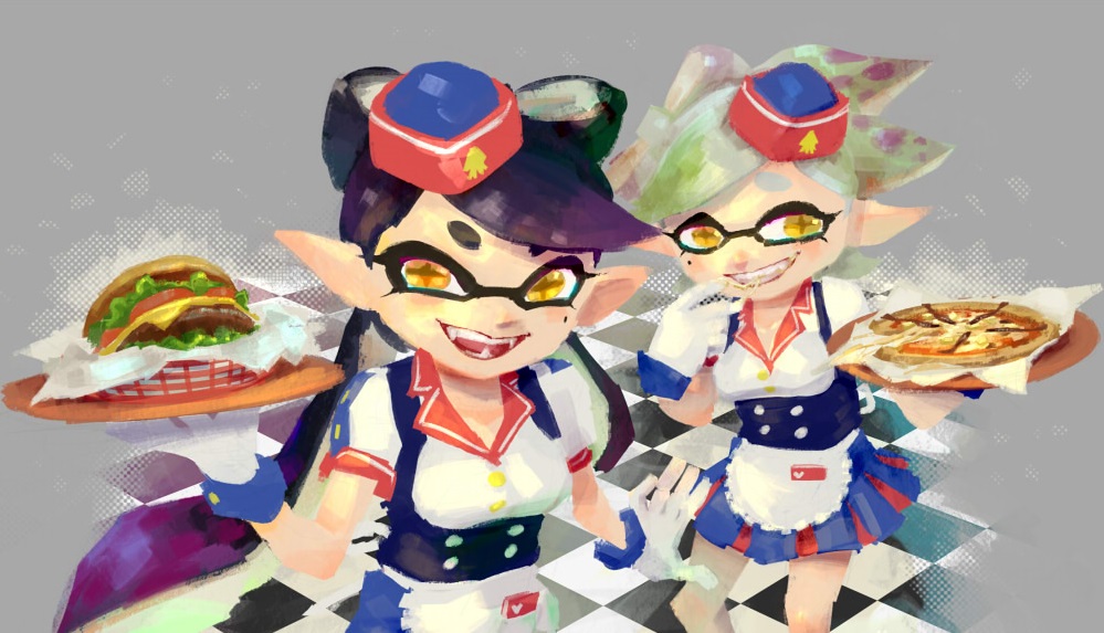Splatoon - Burger and Pizza Splatfest Art from Fans - NintendObserver