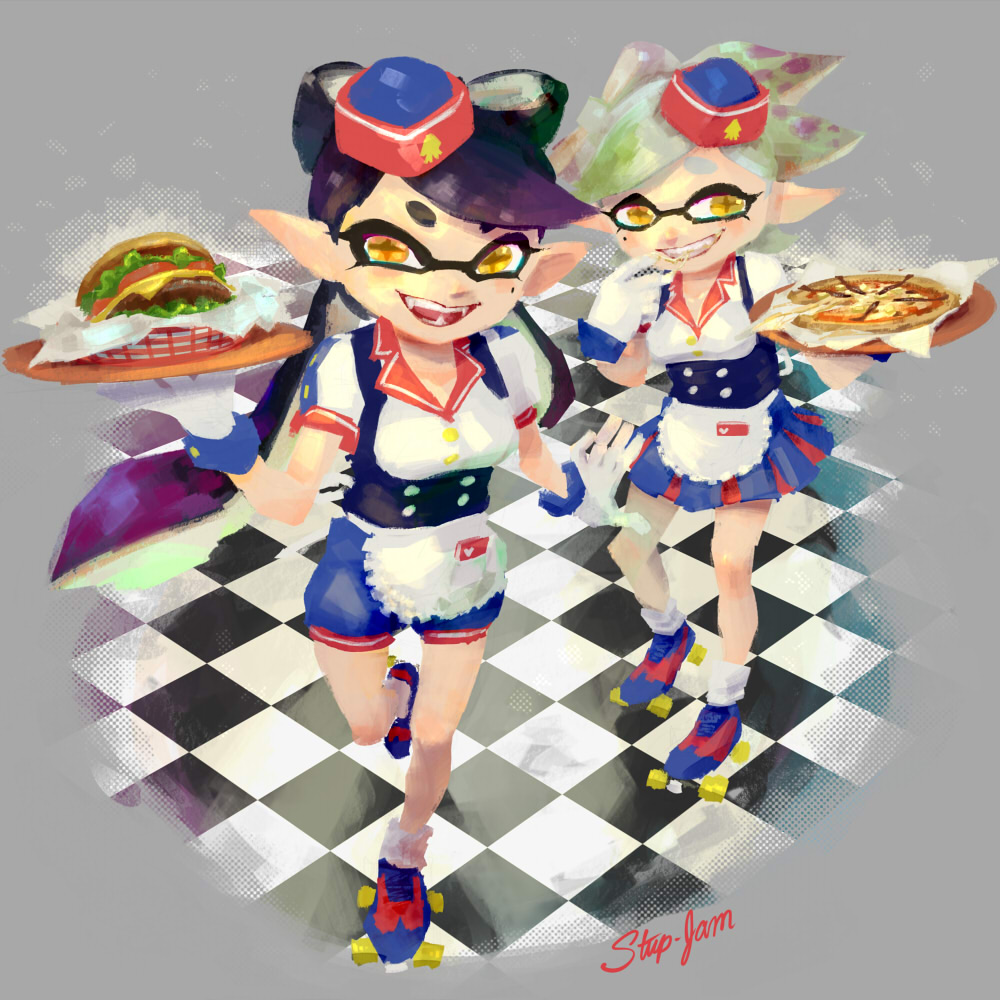 Splatoon - Burger and Pizza Splatfest Art from Fans - NintendObserver